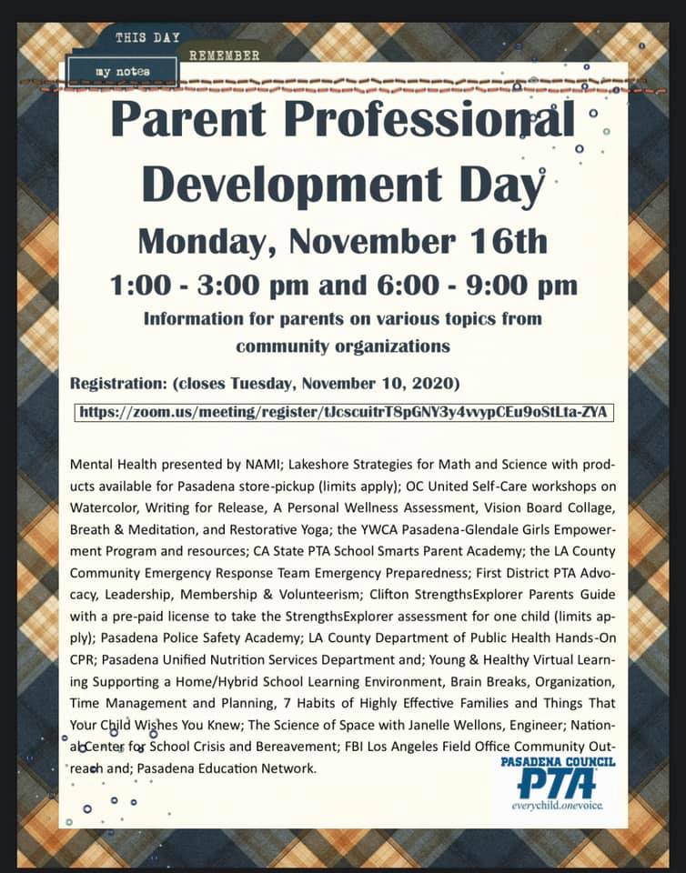 Parent Professional Development Day – NAACP PASADENA