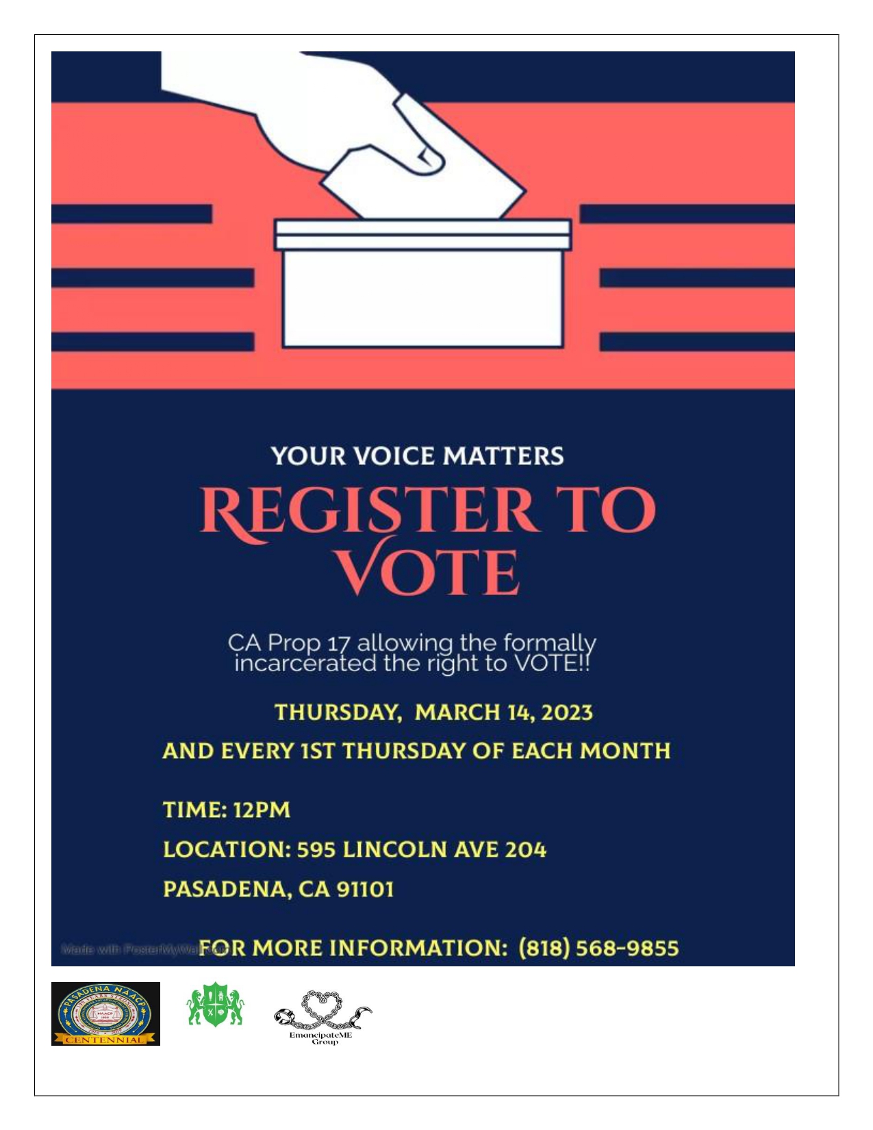 CRIMINAL JUSTICE VOTING RIGHTS – NAACP PASADENA